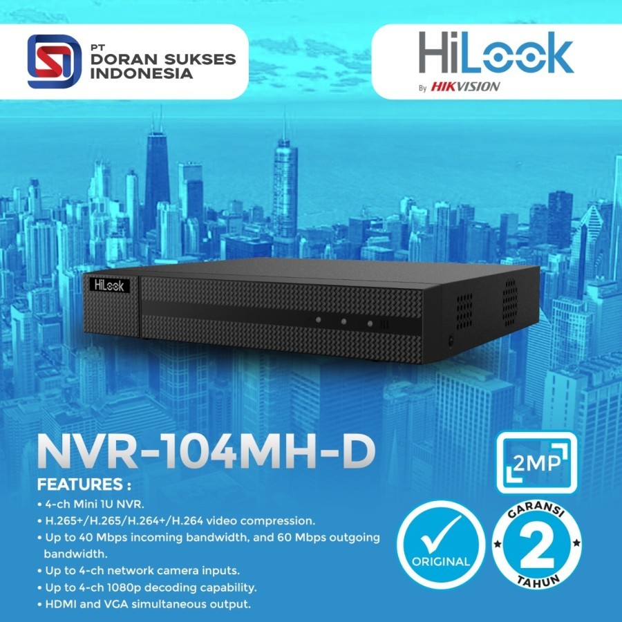 Jual Hilook NVR -104MH-D 4CH / NVR Hilook 4 Channel IP Camera CCTV ...
