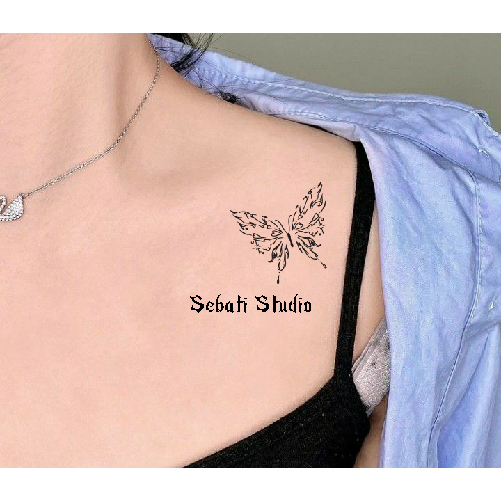Jual Butterfly Aesthetic Tattoo Temporary | Tato Temporer Tema Kupu - kupu PART 1 Waterproof ...