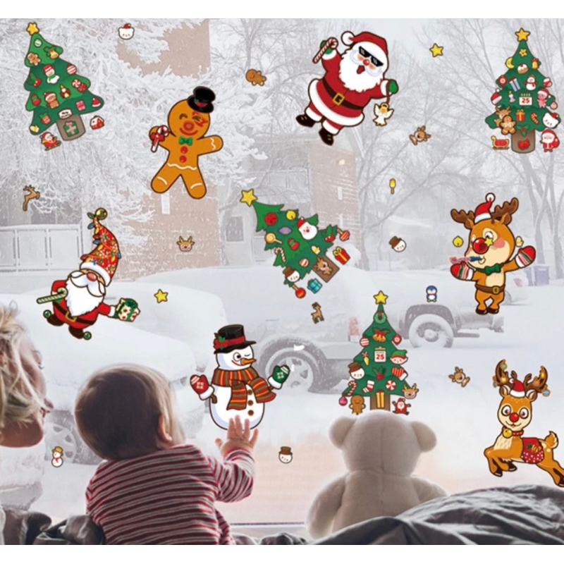 Jual Stiker Natal Hiasan Kaca, Hiasan Natal, Removable Stiker Natal ...