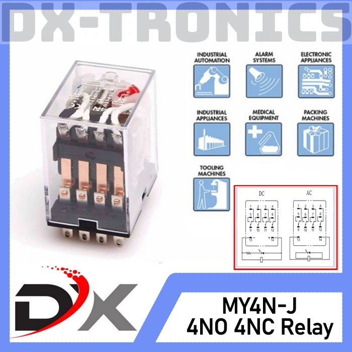 Jual Relay MY4N-J 14 Pin MY4N J 12V 24V 220V | Shopee Indonesia