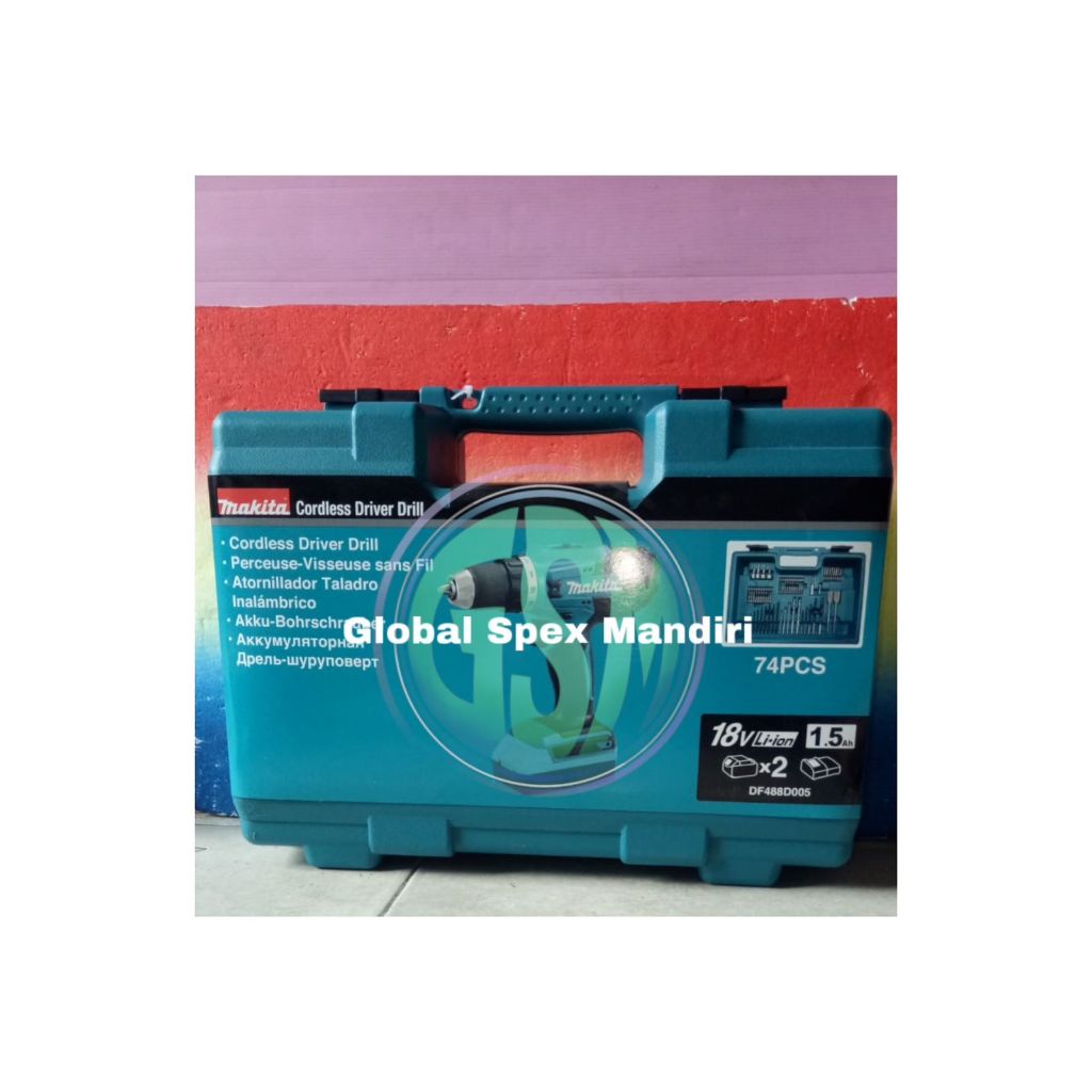 Jual MAKITA DF488D MESIN BOR TEMBOK BATERAI CORDLESS IMPACT DRILL DF ...