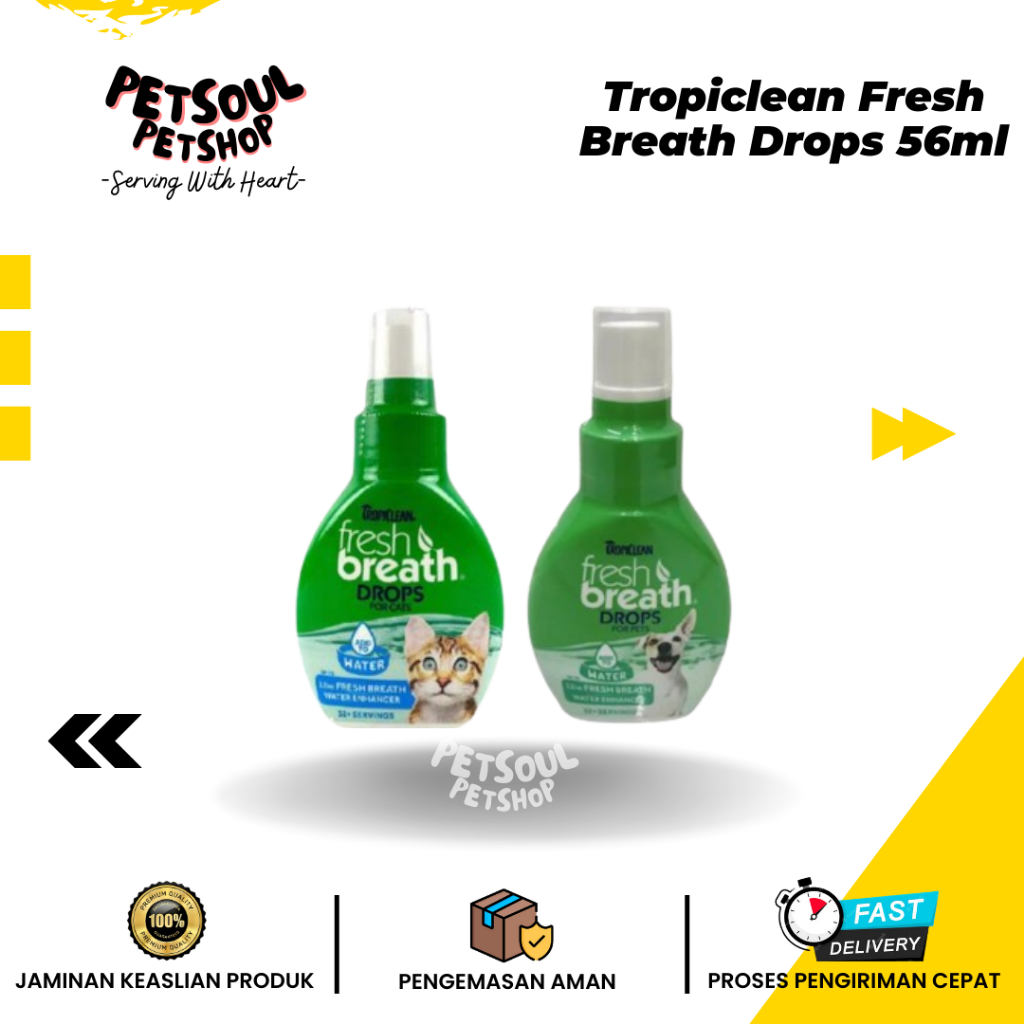 Jual Tropiclean Fresh Breath Drops 56ml for Cat & Dog Penghilang bau mulut anjing kucing ...