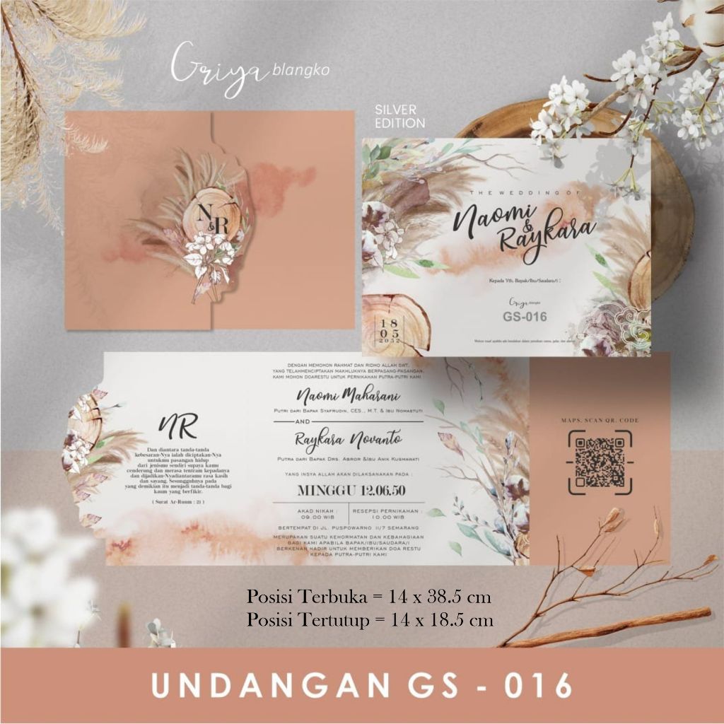 Jual UNDANGAN PERNIKAHAN MURAH SIMPEL | UNDANGAN LIPAT | SILVER EDITION ...
