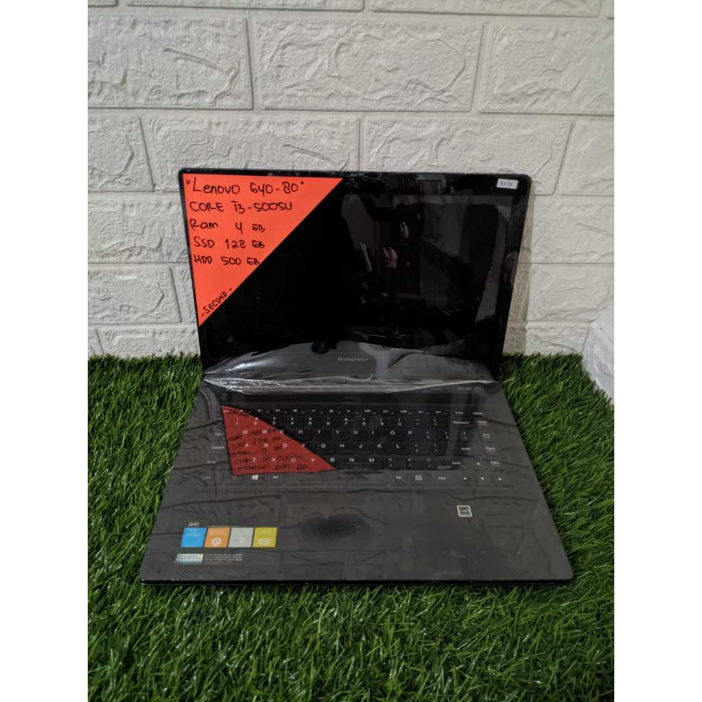 Jual LAPTOP MURAH LENOVO G40-80 CORE I3-5005U RAM 4GB SSD 128GB HDD ...