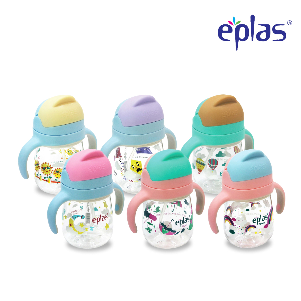 Jual EPLAS Botol Minum Bayi Anti Sedak Sippy Cup With Straw (350ml ...