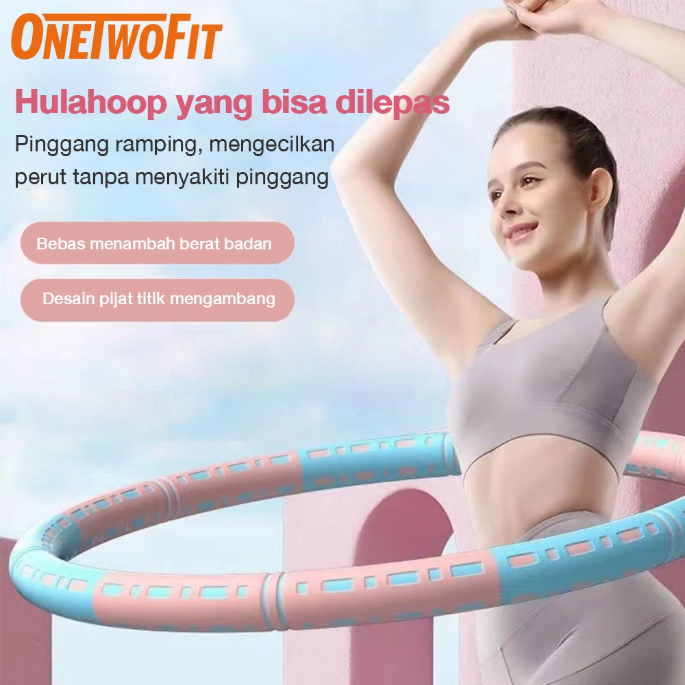 Jual OneTwoFit Hula Hoop Foam Massage Hula Hoop Portable Olahraga Di ...
