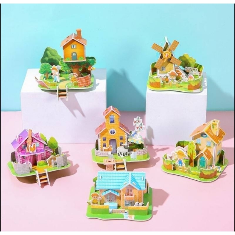 Jual DIY MAINAN 3D PUZZLE EDUKASI ANAK / RAKITAN MINIATUR 3D | Shopee ...