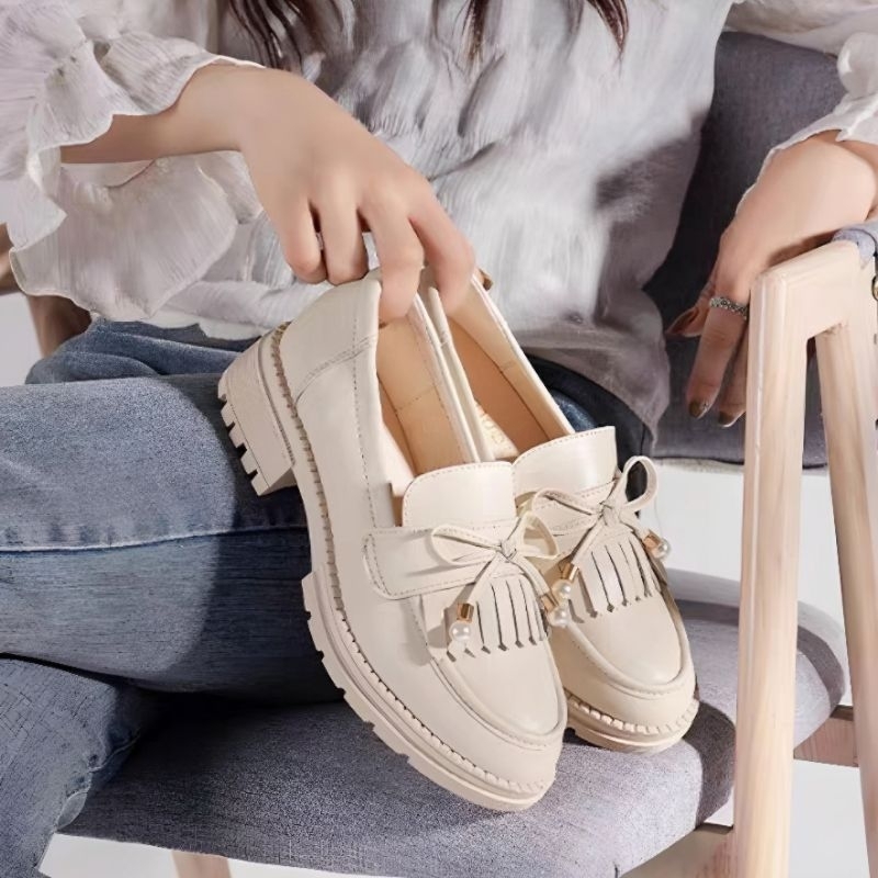 Jual Sepatu Loafers Casual Kerja Wanita Premium Quality 08 Ariel ...