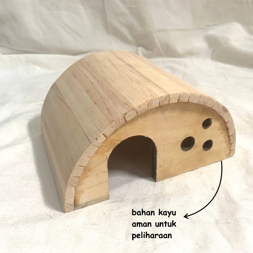 Jual Wooden House Rumah Hamster Rumah Kayu Hamster Dwarf Syrian Kayu ...