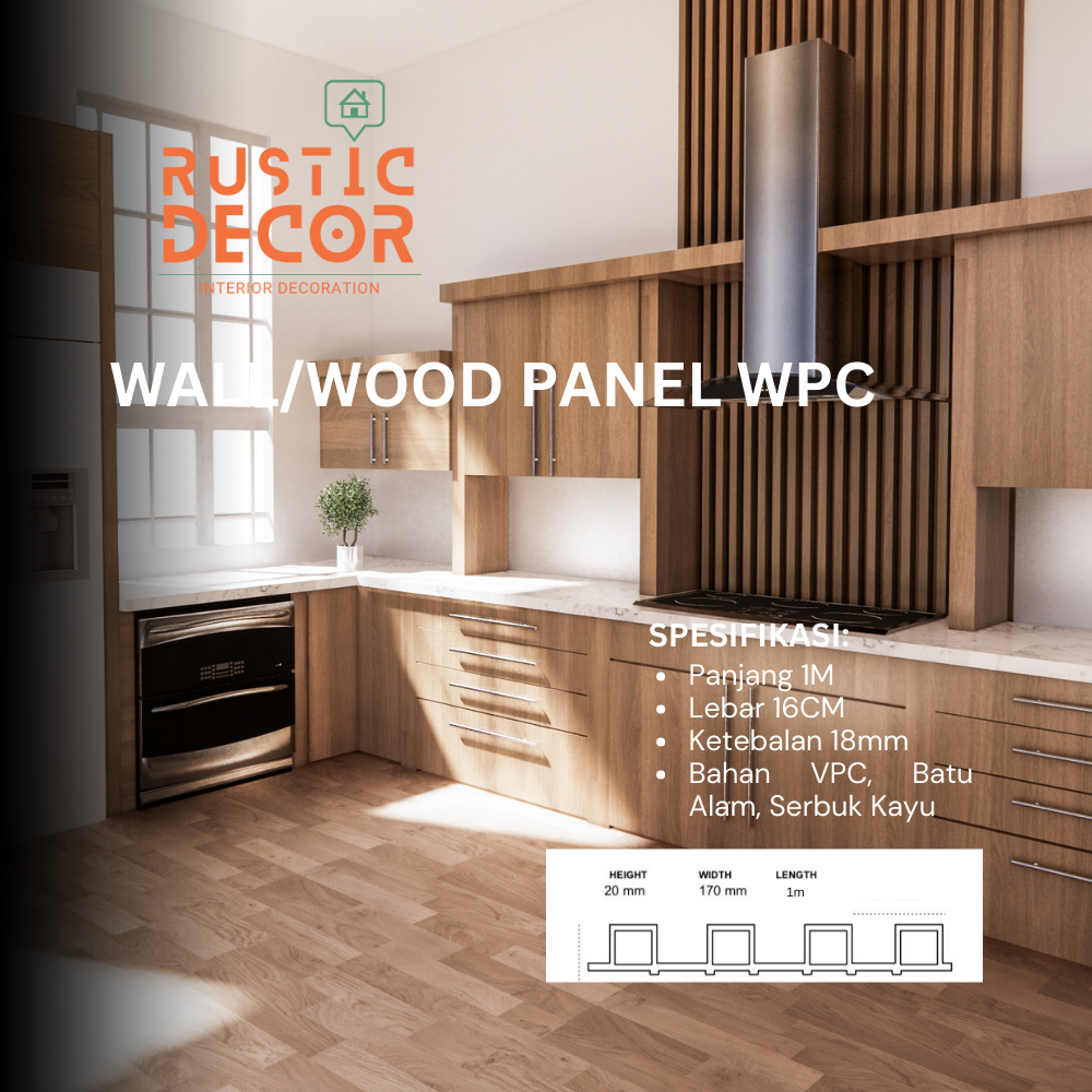 Jual 1M X 16CM Wall Panel WPC/Wood panel PVC Premium Termurah dan Lengkap | Shopee Indonesia