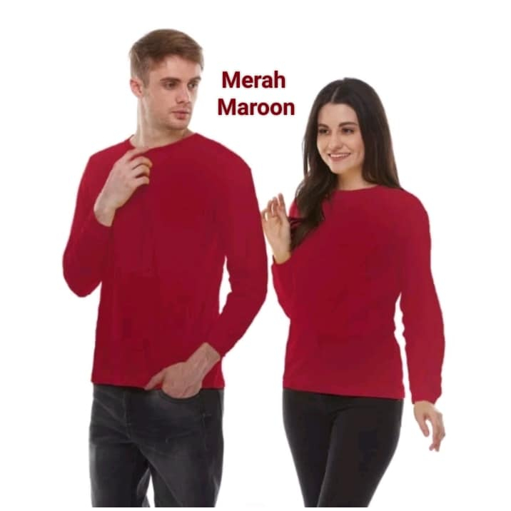 Jual Kaos oblong polos lengan panjang MERAH MAROON - kaos polos MERAH ... Jual Kaos oblong polos lengan panjang MERAH MAROON - kaos polos MERAH ...