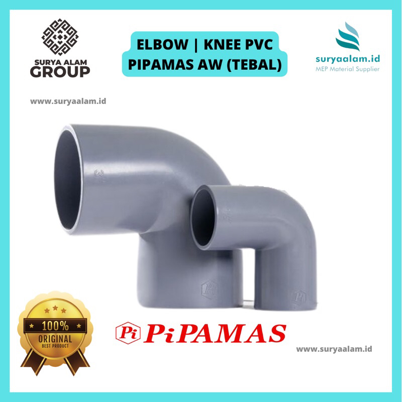 Jual ELBOW 1/2" FITTING PIPA PVC "PIPAMAS" | KNEE 3/4" PIPAMAS | Shopee ...
