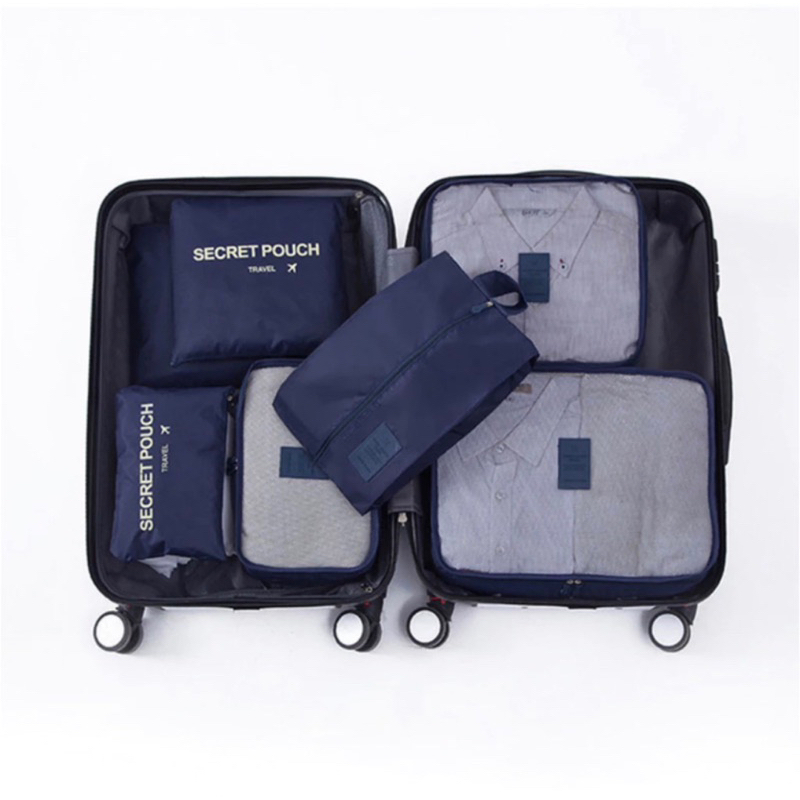 Jual MAPLE TRAVEL BAG 6 IN 1 LUGGAGE STORAGE SET ORGANIZER TAS KOPER ...