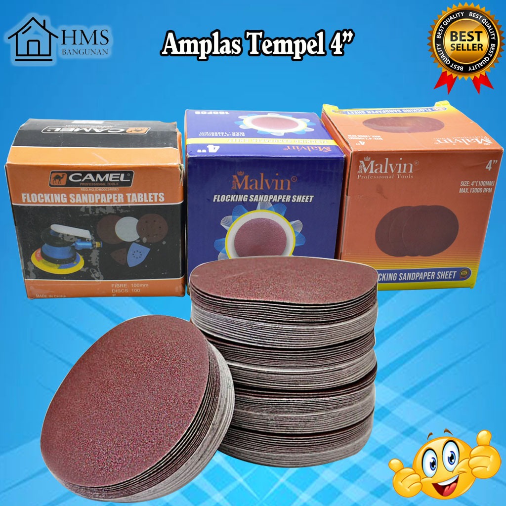 Jual Malvin Amplas Tempel 4 inch Camel / Amplas Bulat / Amplas Bulat ...