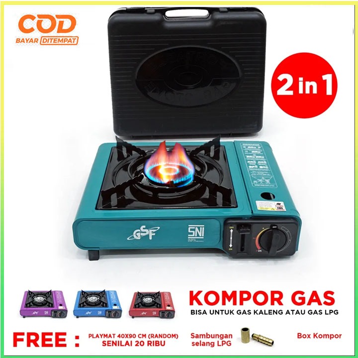 Jual Kompor Gas Portable GSF 1 Tungku Fungsi 2 in 1 Gas Kaleng / Gas ...