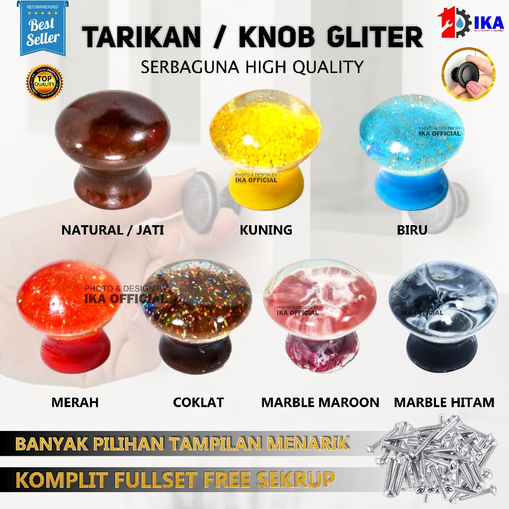 Jual Knob Knop Tarikan Pegangan Handle Laci Pintu Lemari Pelangi Bintik ...