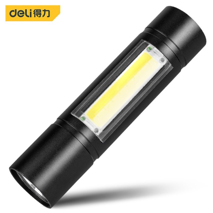 Jual Deli Mini Flashlight / Senter Mini Cas Charge 3W/100 LM DL551002 ...
