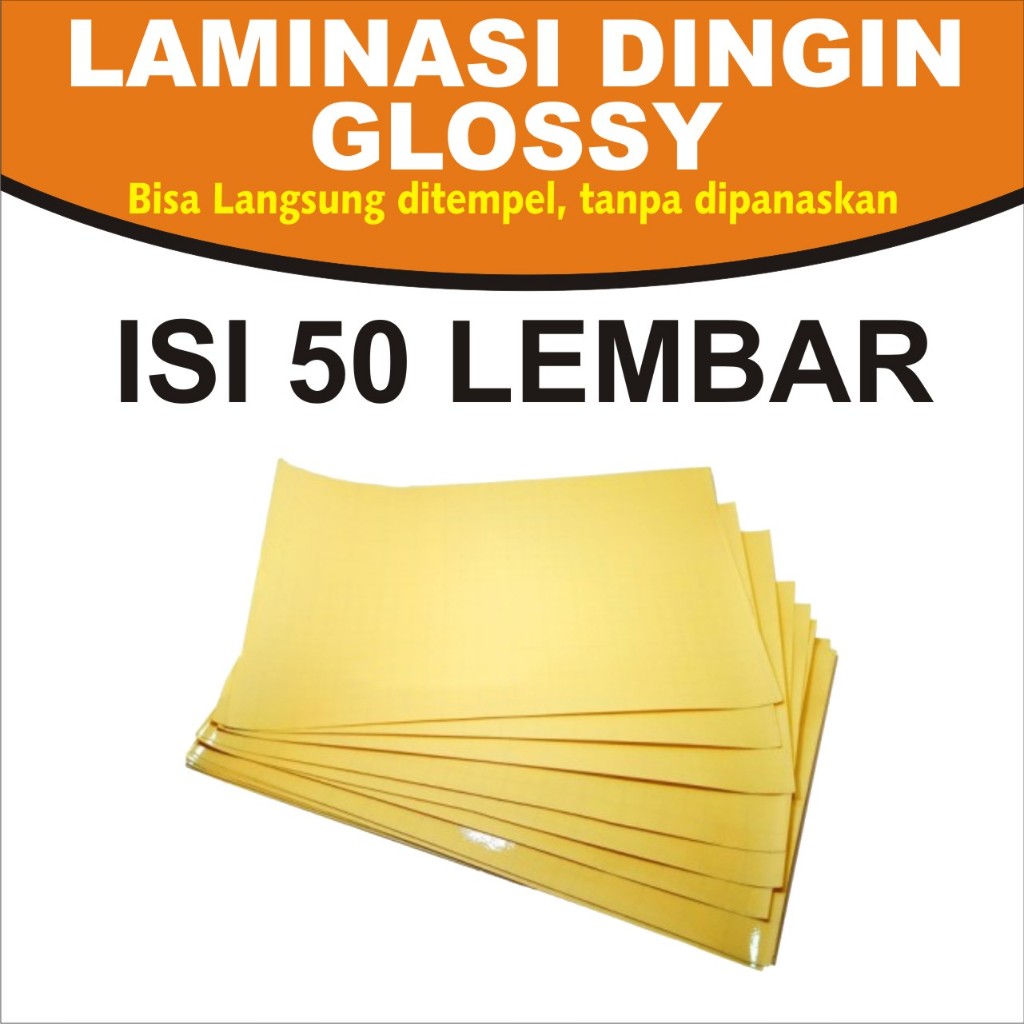 Jual Plastik Laminasi Dingin A4 isi 50 lembar - Motif Glossy, ( Sticker ...