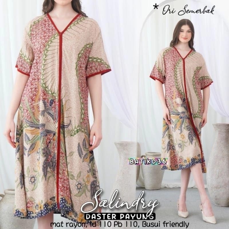 Jual SEMERBAK BATIK ORI SEKDRES DASTER PAYUNG JELITA HOMEDRESS KEKINIAN ...