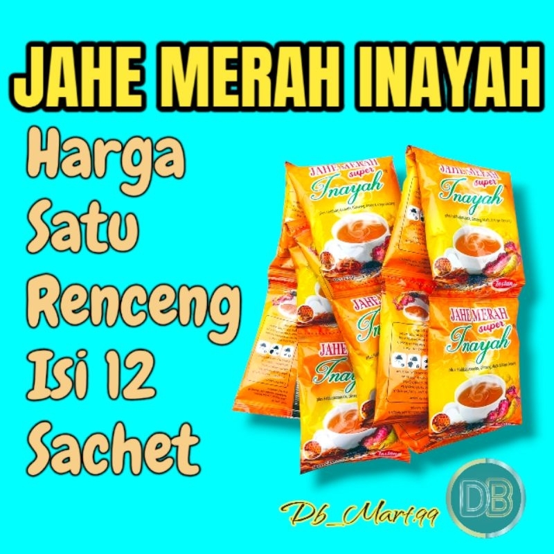 Jual HARGA 1 RENCENG ISI 12 - Jahe Merah Inayah - Jahe Serbuk Instant ... Jual HARGA 1 RENCENG ISI 12 - Jahe Merah Inayah - Jahe Serbuk Instant ...