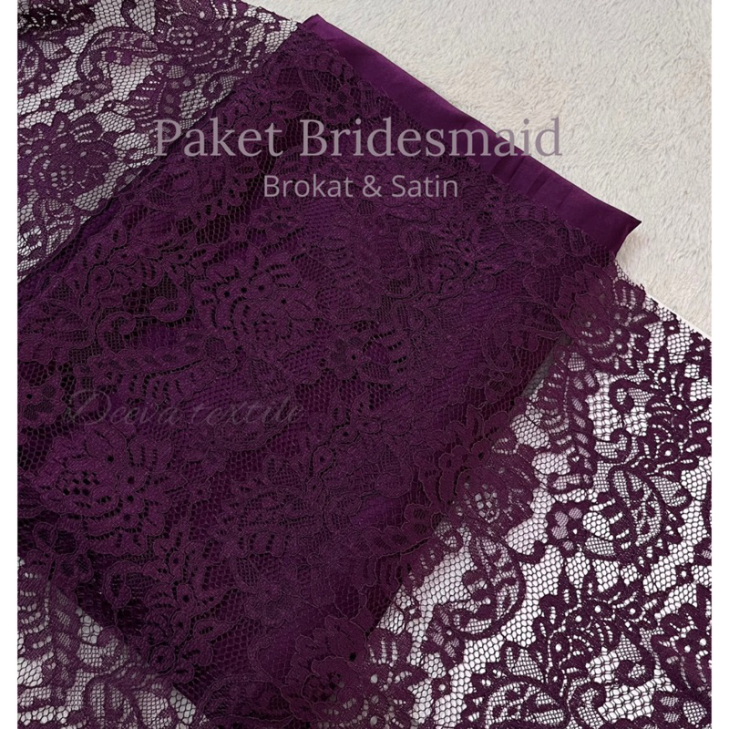 Jual Set/Paket Bridesmaid Kain Brokat & Kain satin / Set brokat ...