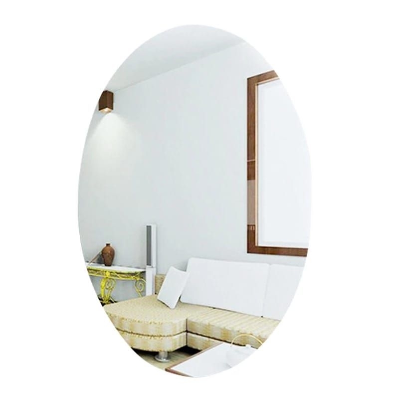 Jual Kaca tempel oval transparan / Stiker kaca dinding oval anti pecah ...