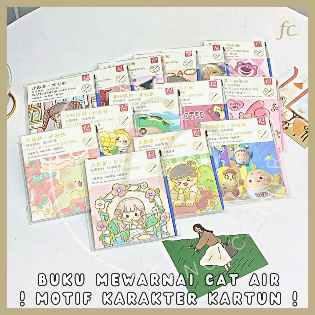Jual Buku Mewarnai Magic Watercolor Painting Melukis Cat Air Praktis ...