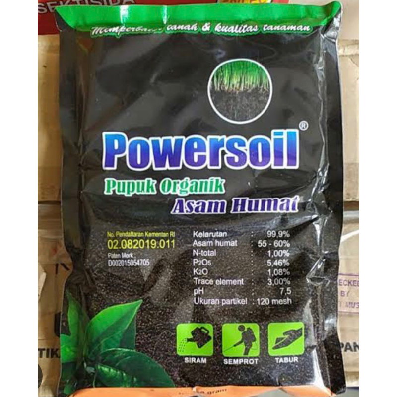Jual POWERSOIL 1 KG BESAR Humic Acid 60% Asam Humat - 1 KG Pembenah Tanah | Shopee Indonesia