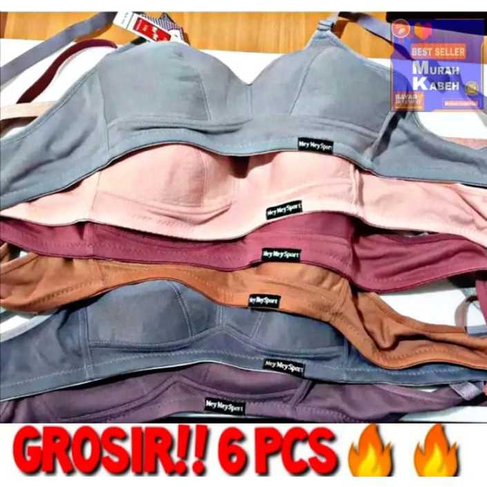 Jual GROSIR 6 pcs MURAH bh wanita dewasa tanpa busa isi 6 pcs // bh wanita dewasa polos terbaru ...