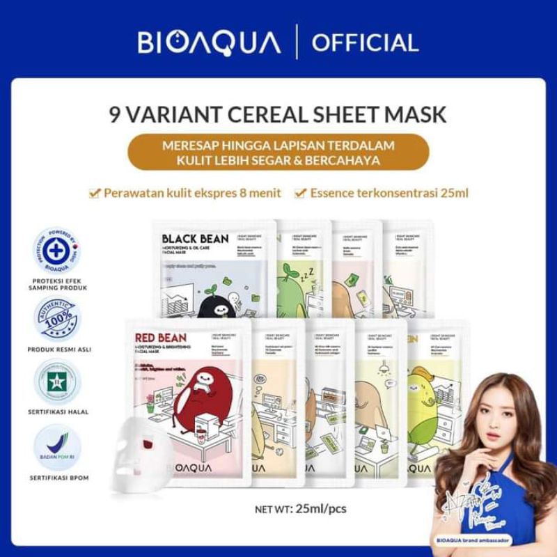 Jual BIOAQUA SHEET MASK 25ML | Shopee Indonesia