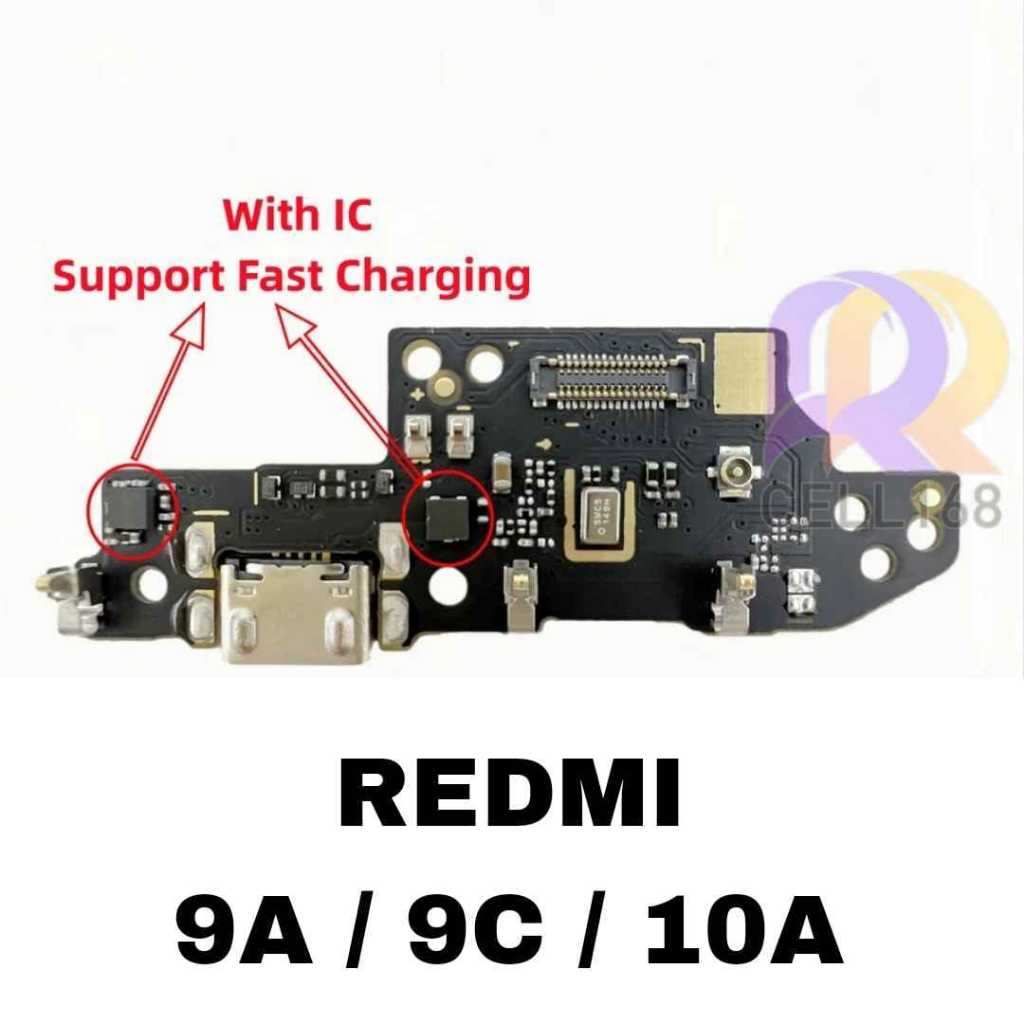 Jual FLEXIBLE KONEKTOR CHARGER REDMI 9A 9C 10A PCB BOARD CAS MIC FULL ...