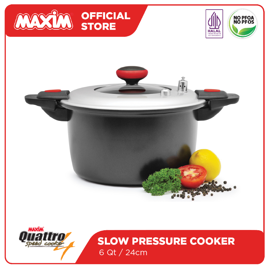 Jual Panci Presto Maxim Quattro 6 Qt 24cm 4 in 1 Speed Cooker | Shopee ...