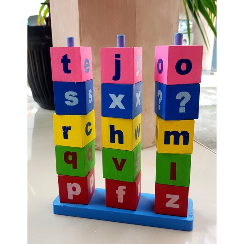 Jual Mainan edukasiBalok Susun/Menara Balok,Peraga Balok,Menara Angka ...