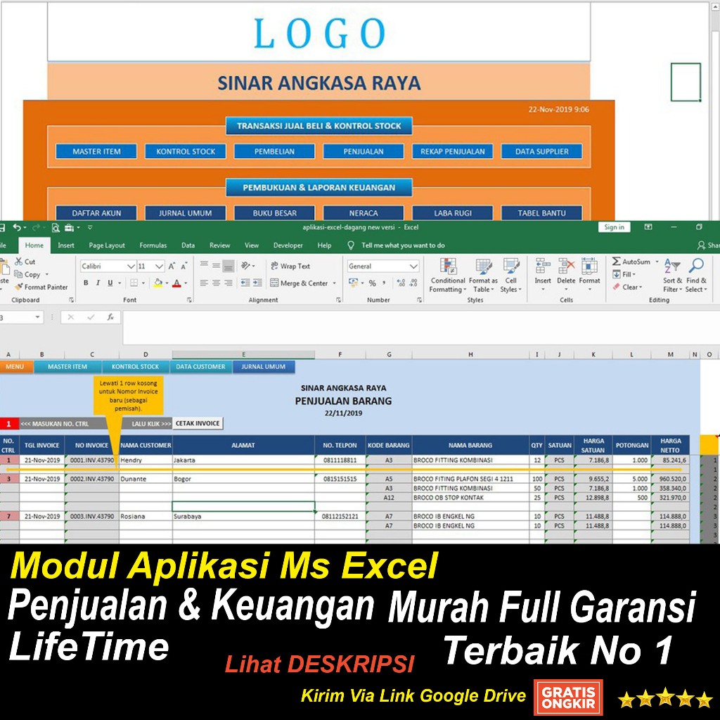 Jual Modul Aplikasi Ms Excel Penjualan & Keuangan | Shopee Indonesia