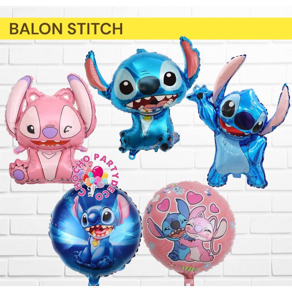 Jual Balon STITCH / Balon Foil Lilo And Stitch Angel Stitch | Shopee ...