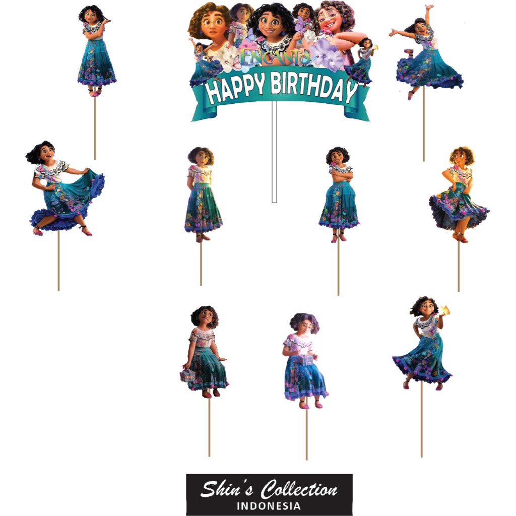 Jual Cake topper Mirabel solo Encanto disney isi 10 pcs | Shopee Indonesia