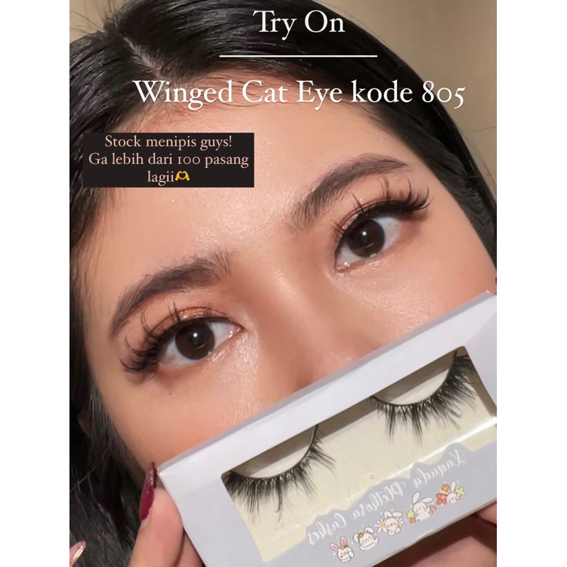 Jual 805 WINGED CAT EYES LASHes LATINA MAKEUP Faux Mink Eyelashes ...