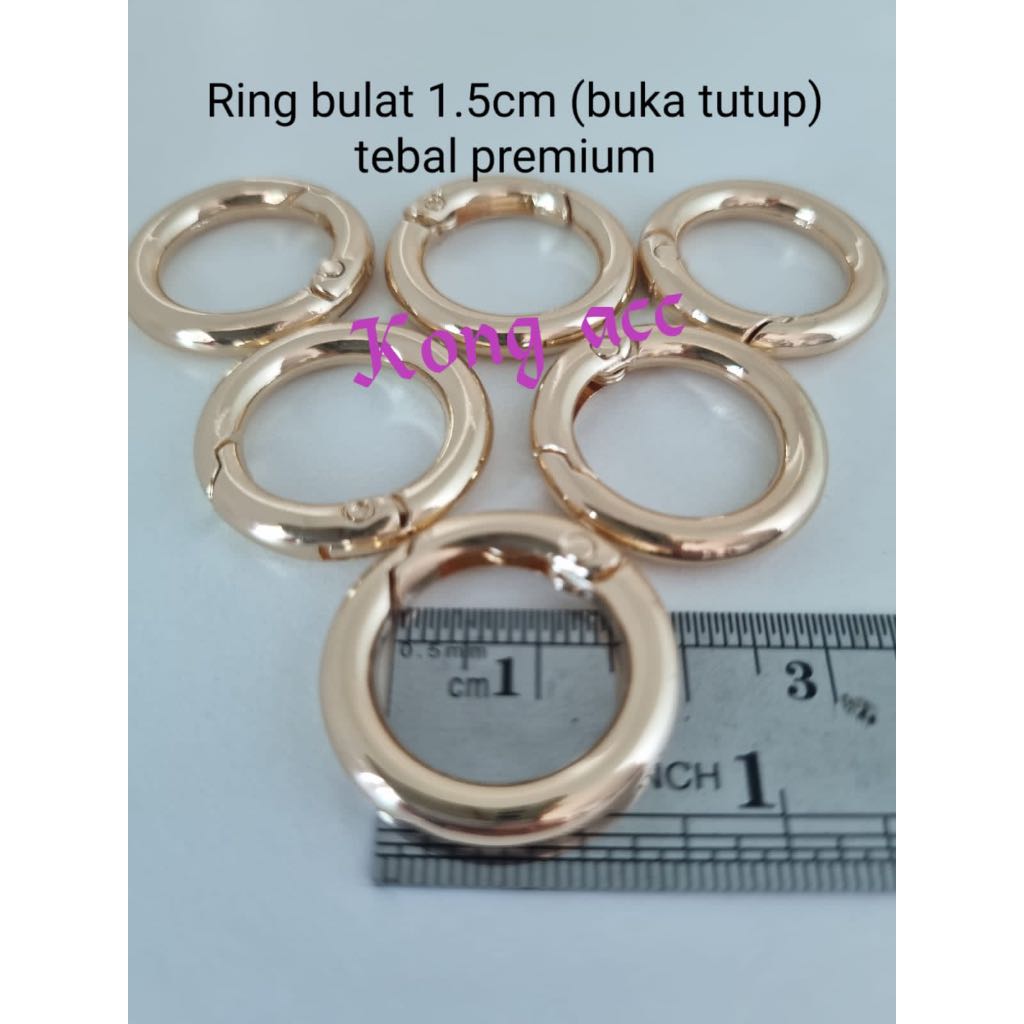 Jual Ring bulat tas 1,5cm on - off ( buka tutup ) tebal premium ...