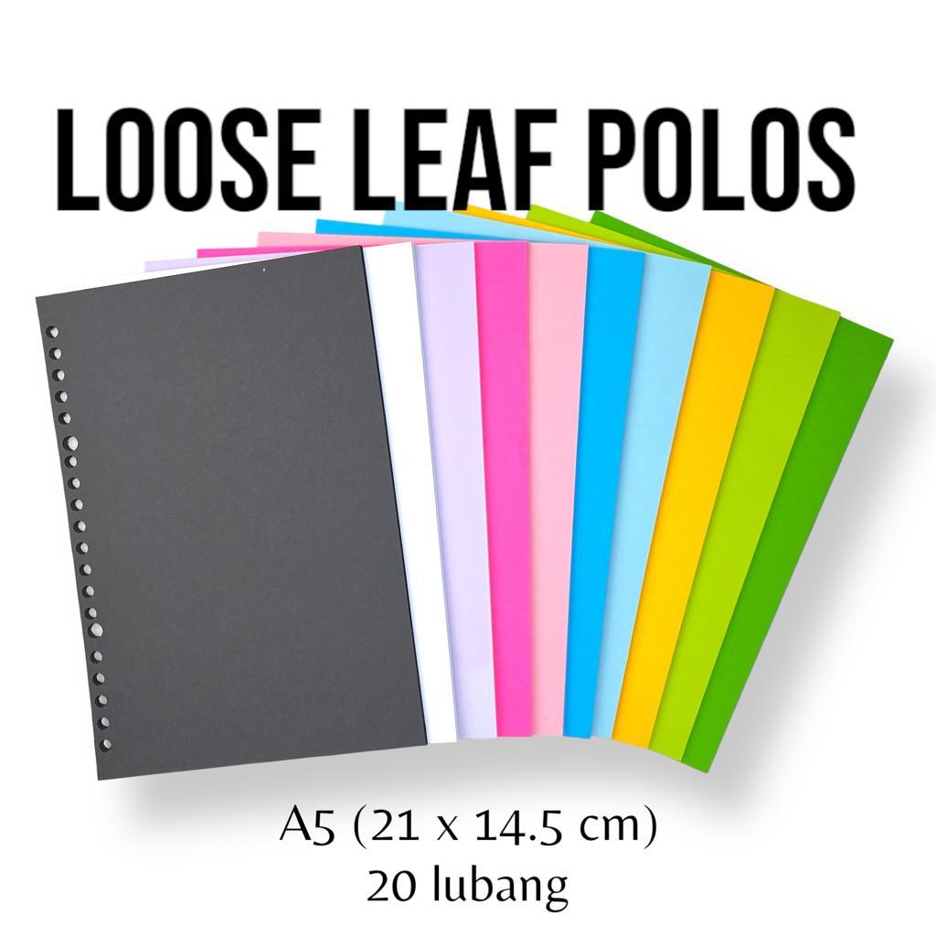 Jual Loose Leaf A5 Polos Warna 80 gsm isi 25 lembar kertas binder | Shopee Indonesia
