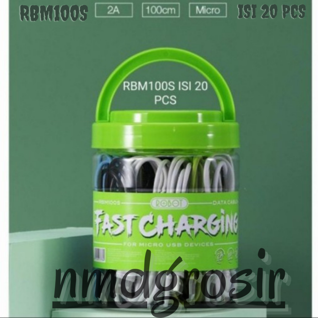 Jual Kabel data ROBOT RBM100 RBM100S micro usb 2A panjang 1M /Kabel data bulat ROBOT ( 1toples ...