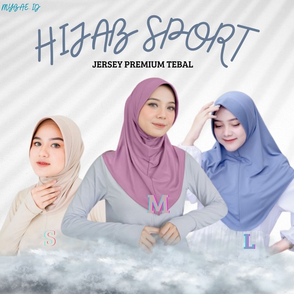 Jual Jilbab Sport Hijab Bergo Sport Nutup Dada Jilbab Sport Volly Jersey Premium Tebal Jilbab ...