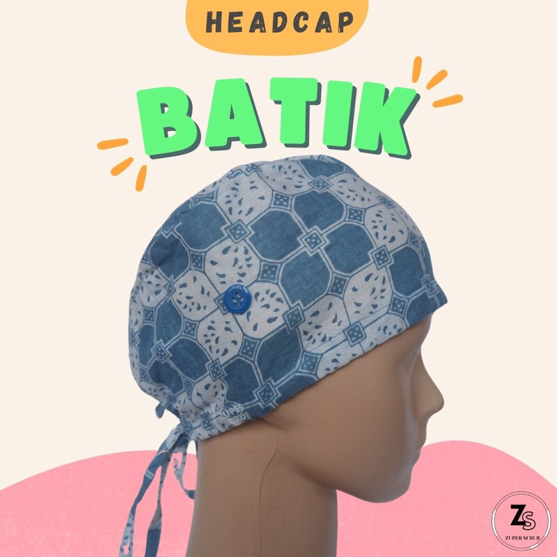 Jual HEADCAP TOPI MEDIS / TOPI BEDAH / SURGICAL CAP MOTIF BATIK ...