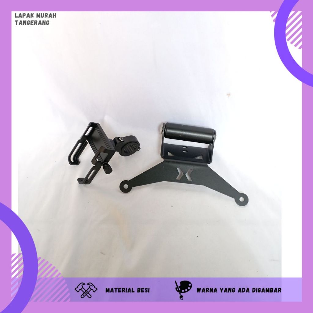 Jual PAKET PHONE HOLDER ALUMUNIUM SEMUA MERK HP + BRACKET HOLDER YAMAHA ...