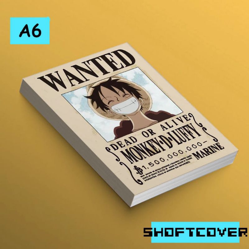 Jual pocket notebook A6 wanted onepiece NBSA6001 softcover buku saku diary resep aesthetic ...