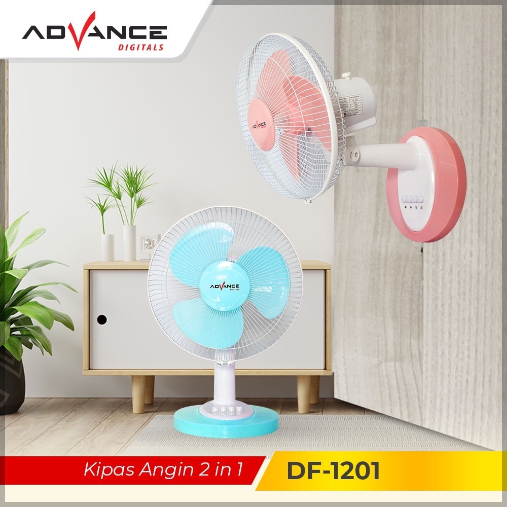 Jual Advance Kipas Angin Meja/Dinding 12" inch DF 1201 (2in1) | Shopee Indonesia