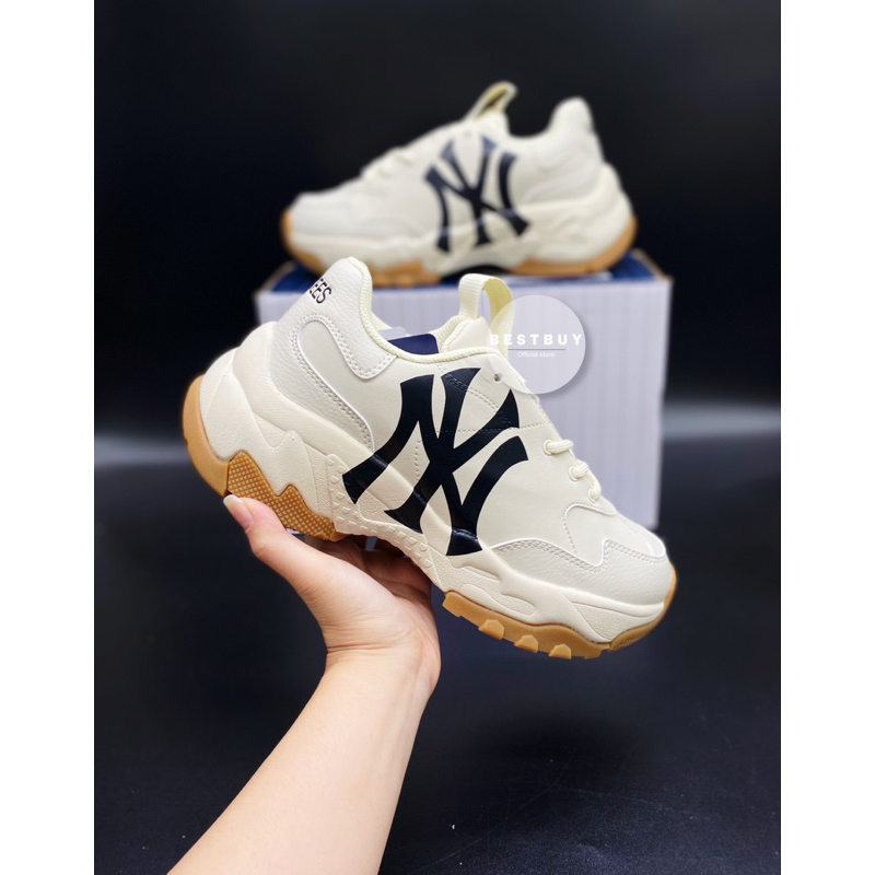 Jual Sepatu MLB Bigball Chunky A New york Yankess Sneakers Beige Gum ...
