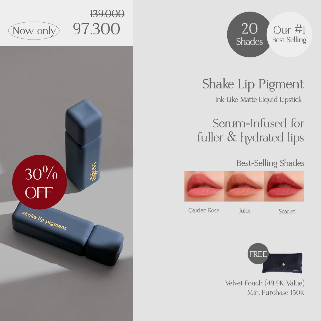 Jual Allglows - Shake Lip Pigment (SLP, Matte Liquid Lipstick, Serum ...