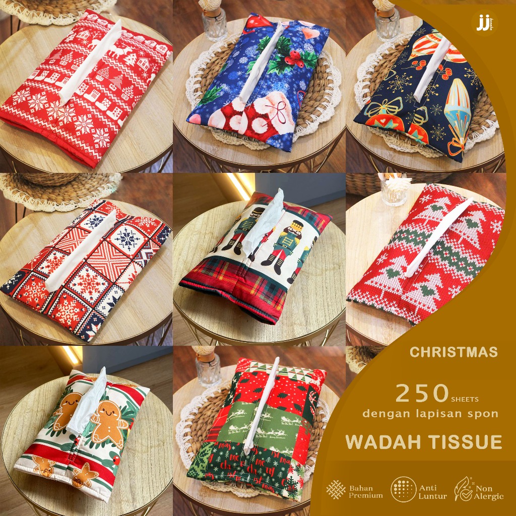 Jual SARUNG TISSUE PRINT MOTIF NATAL CHRISTMAS XMASl 250 SHEETS 30X18 ...