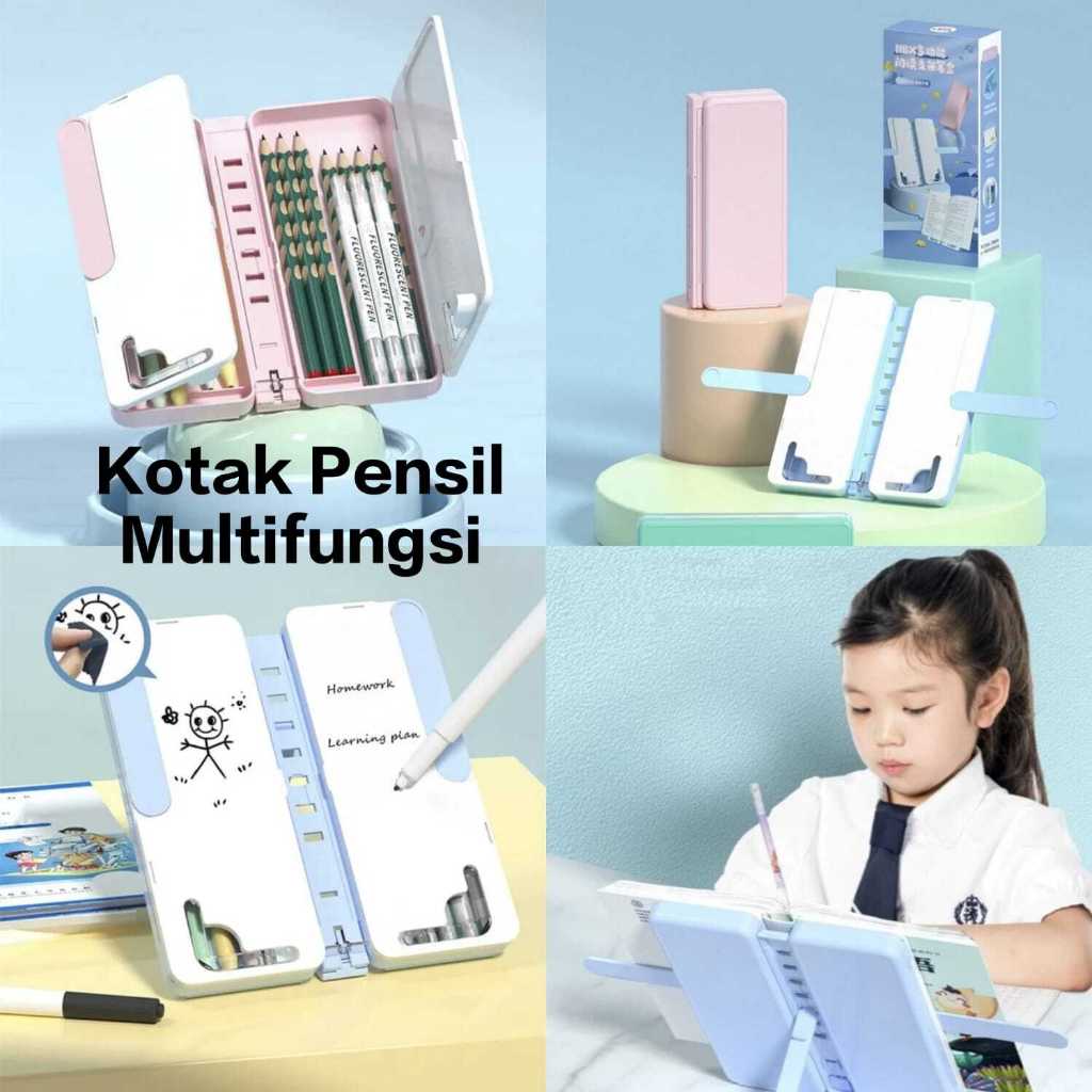 Jual ( Mia ) K002 Kotak Pensil Lipat Multifungsi Dengan Papan Tulis Dan ...