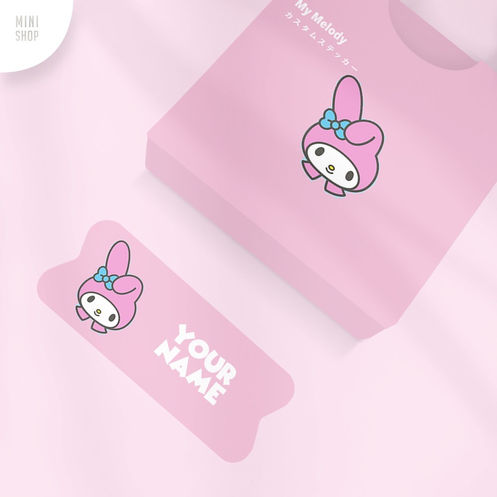 Jual Stiker Nama Custom Waterproof Sanrio My Melody | Shopee Indonesia